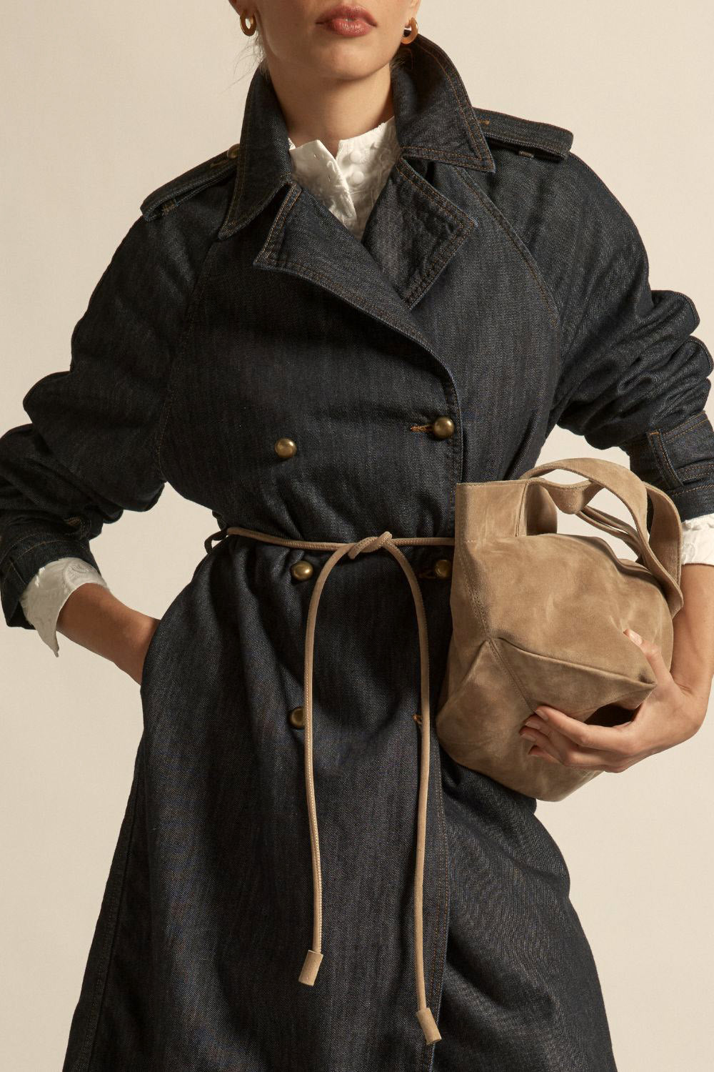 corded belt - truffle suede – zoe kratzmann