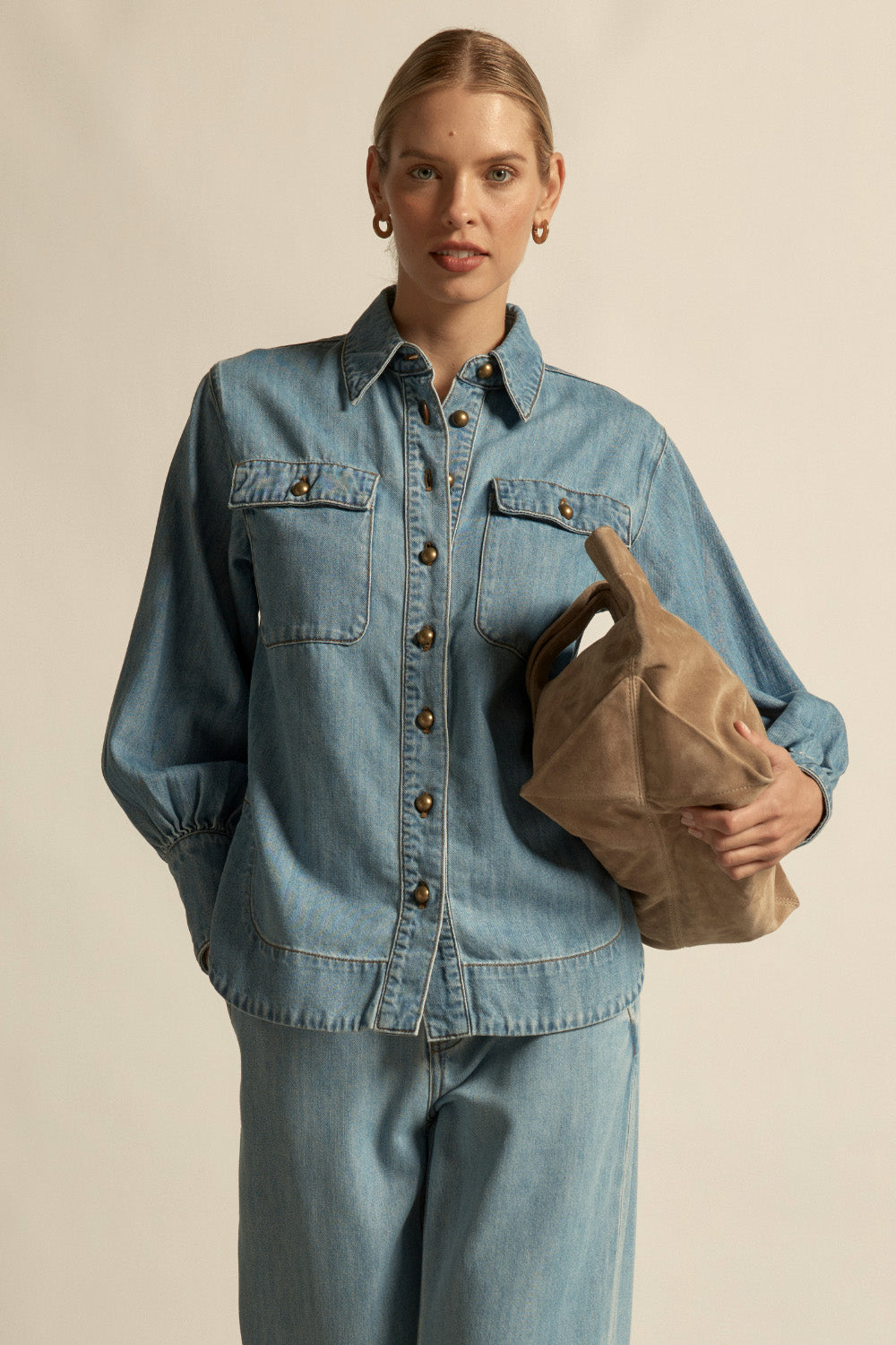 crest top - light washed denim – zoe kratzmann