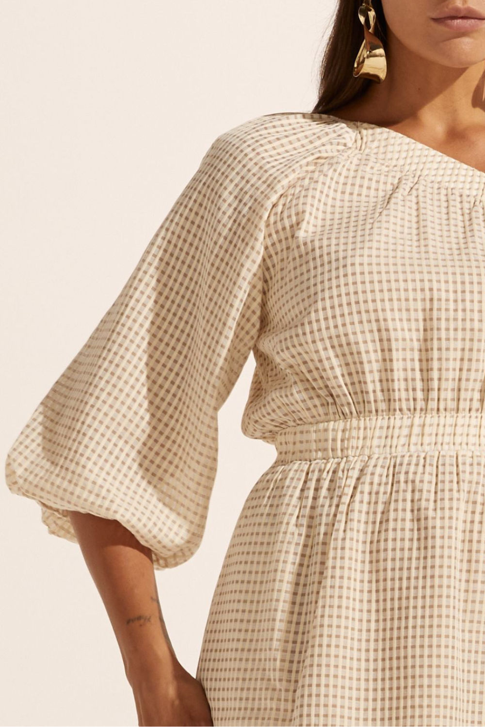 invite dress - elm check – zoe kratzmann