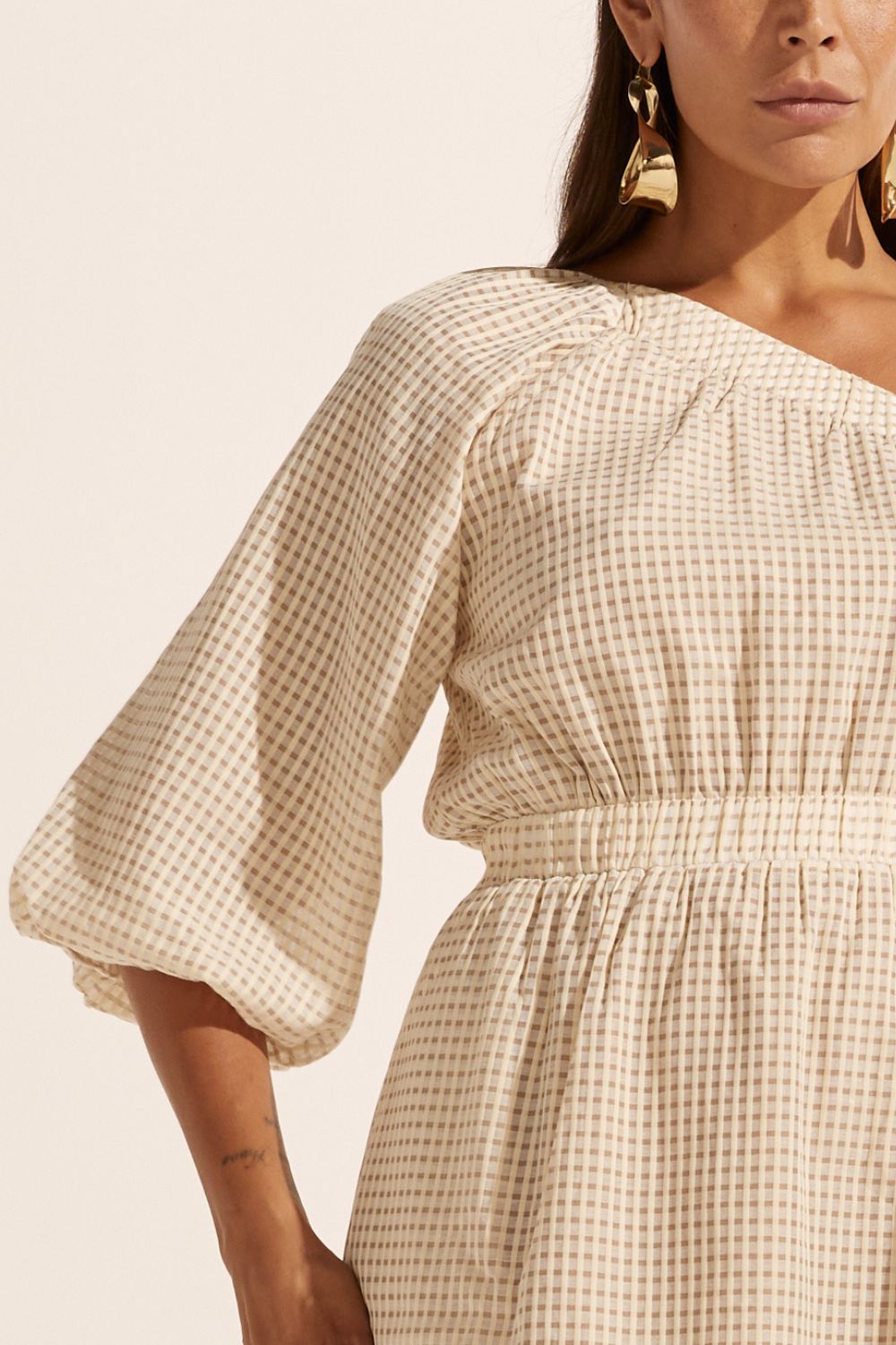 invite dress - elm check – zoe kratzmann