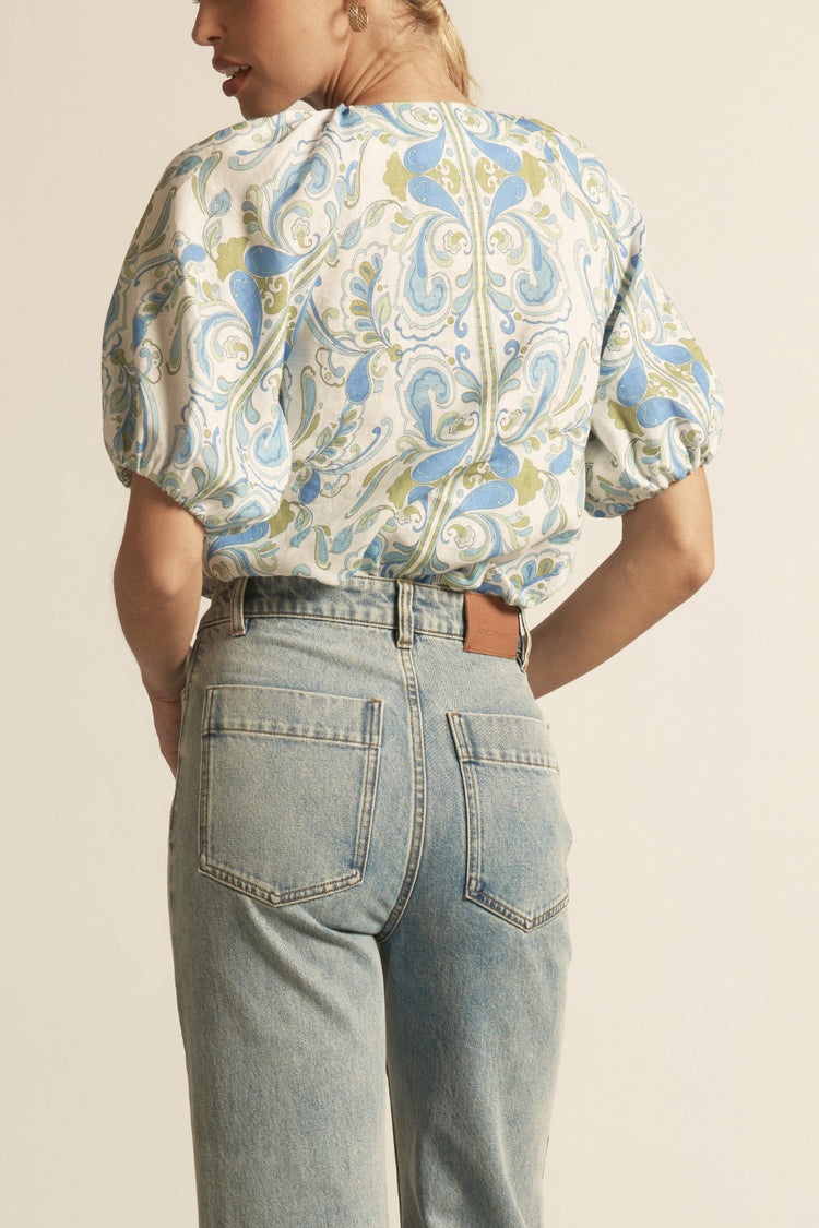 Rouse Top - aqua mirage – zoe kratzmann