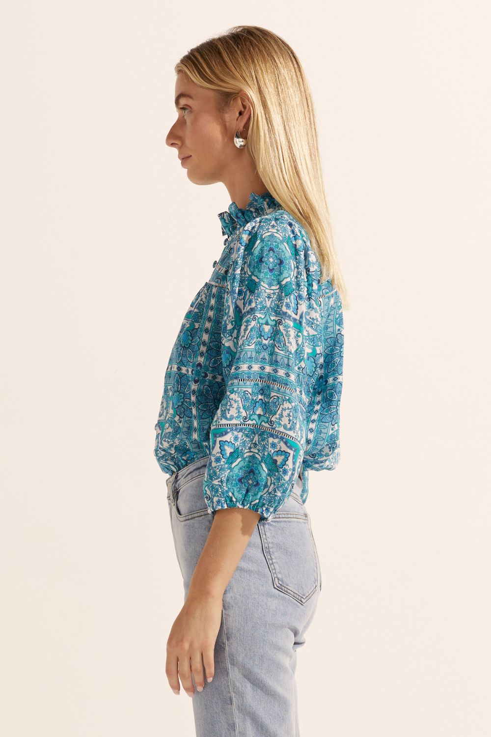 wayfarer top - sapphire tile – zoe kratzmann