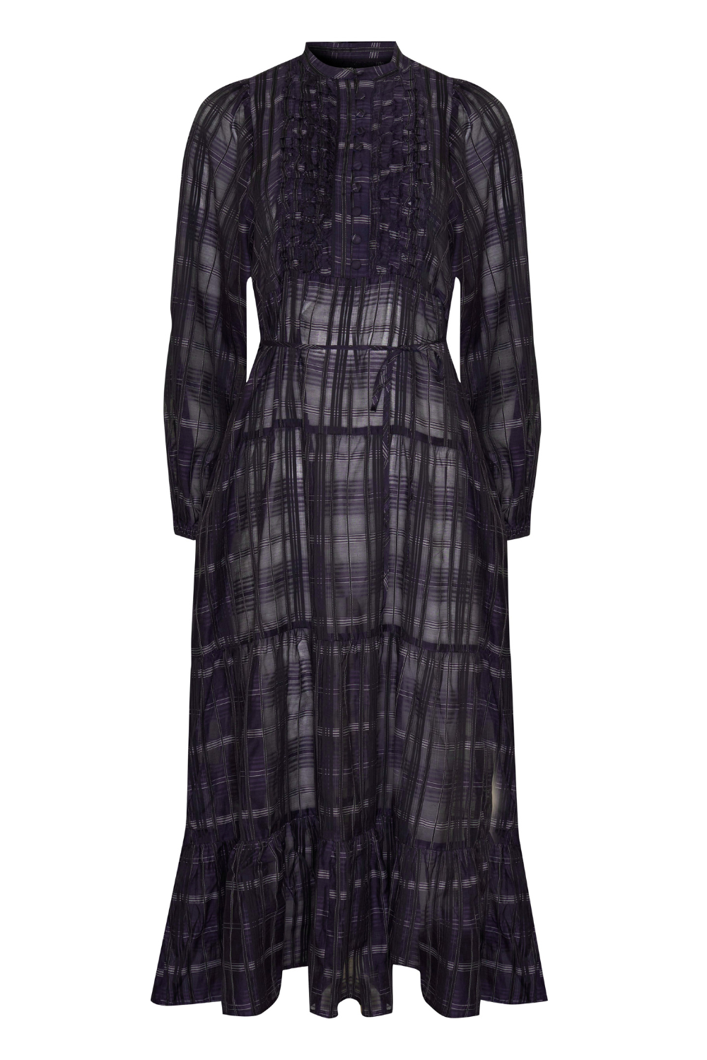 zeal dress - ink black check – zoe kratzmann